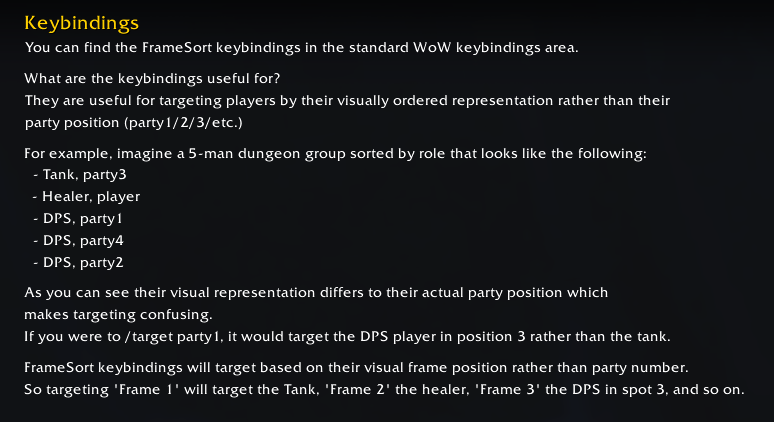 FrameSort - Gallery - World of Warcraft Addons - CurseForge