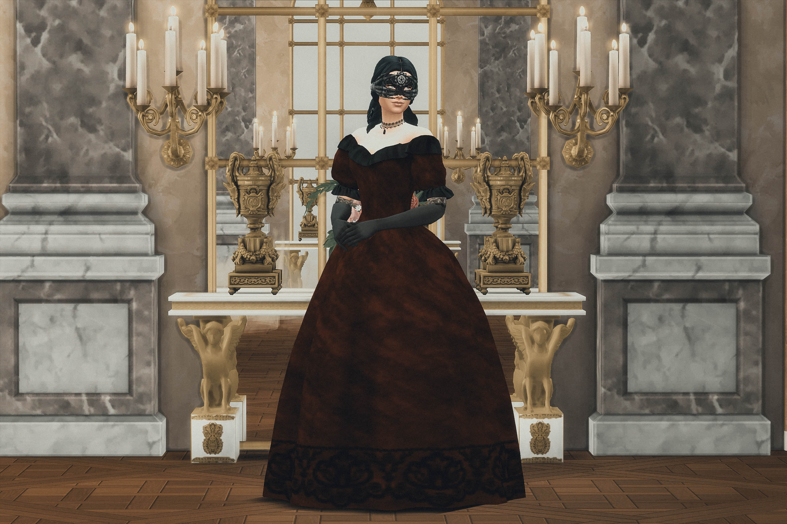 TRC: Robe de Mascarade Dress - Gallery - The Sims 4 Create a Sim ...