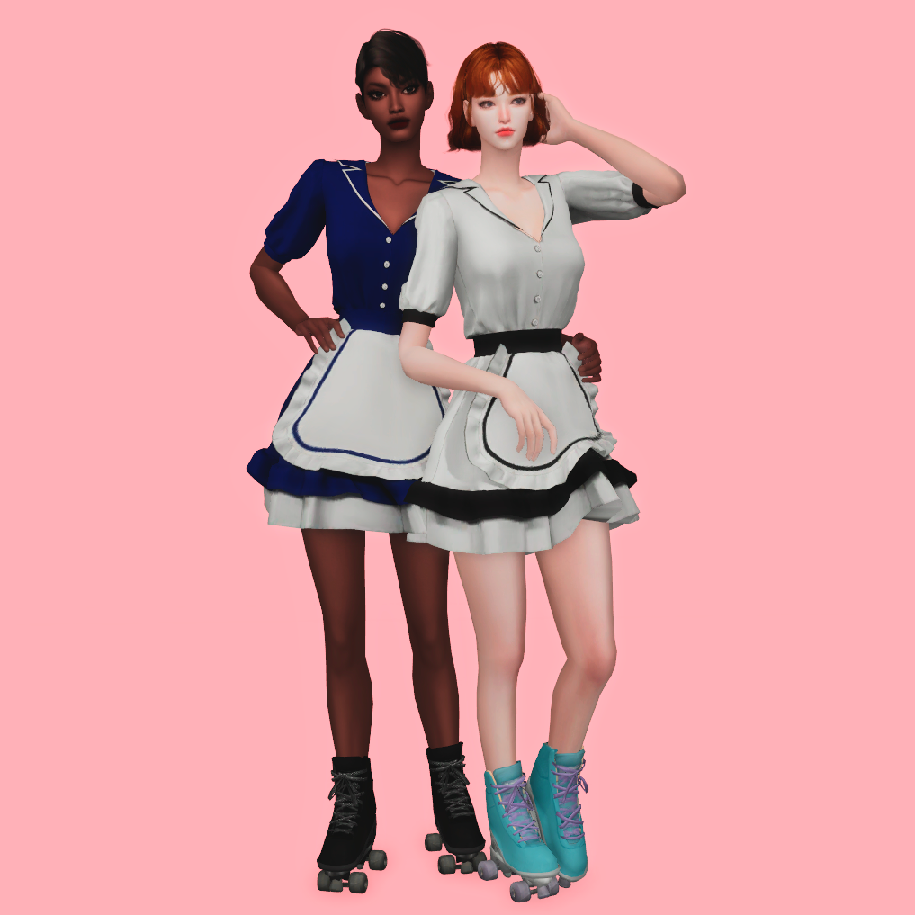 [simna] Retro diner waitress uniform - Gallery - The Sims 4 Create a ...