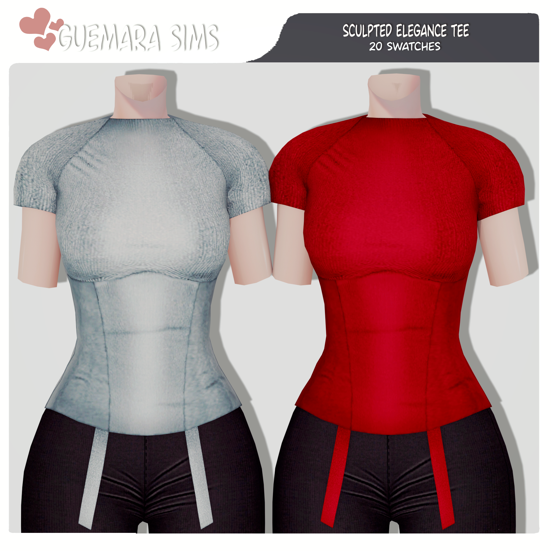 Sculpted Elegance Tee - Gallery - The Sims 4 Create a Sim - CurseForge
