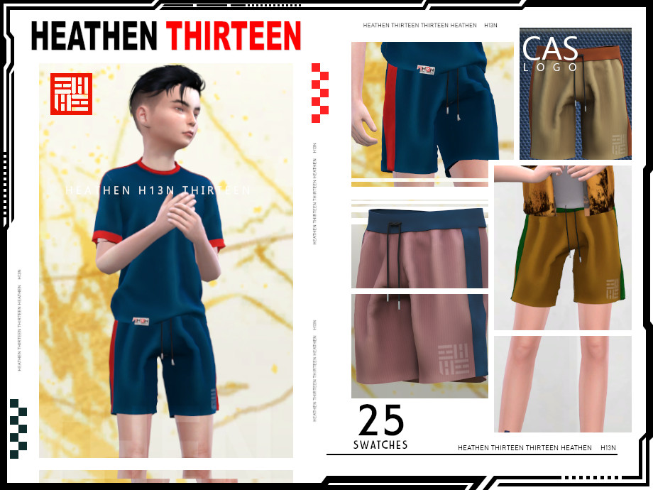 Children's Tape Side Colorblock Track Shorts - The Sims 4 Create a Sim ...