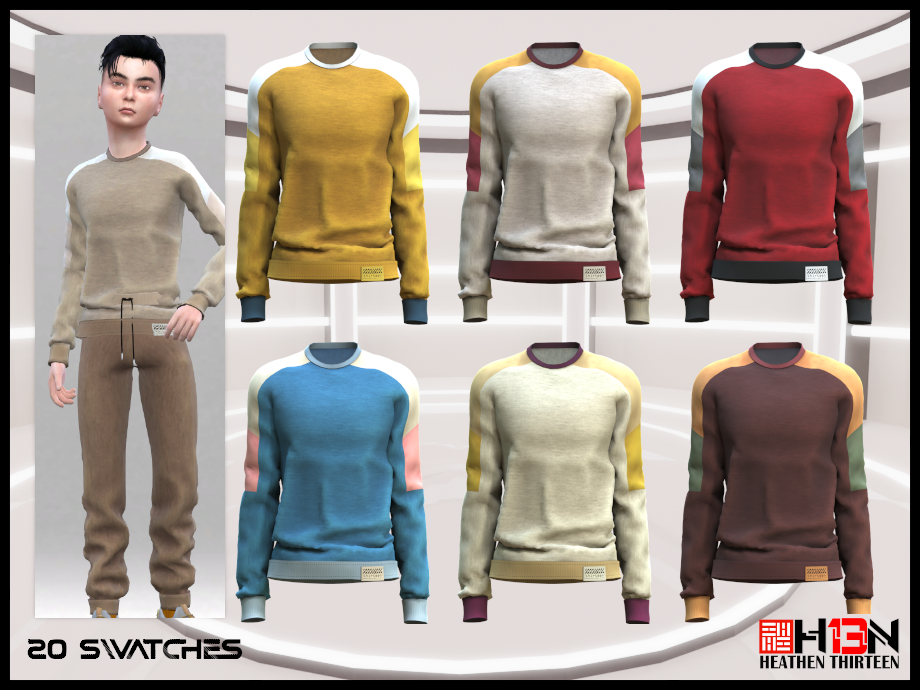 Children's Contrast Sideseam Letter Raglan Pullover - Screenshots - The ...