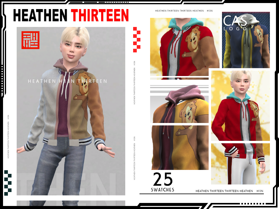 Children's Bear Patched Varsity Jacket - The Sims 4 Create a Sim ...