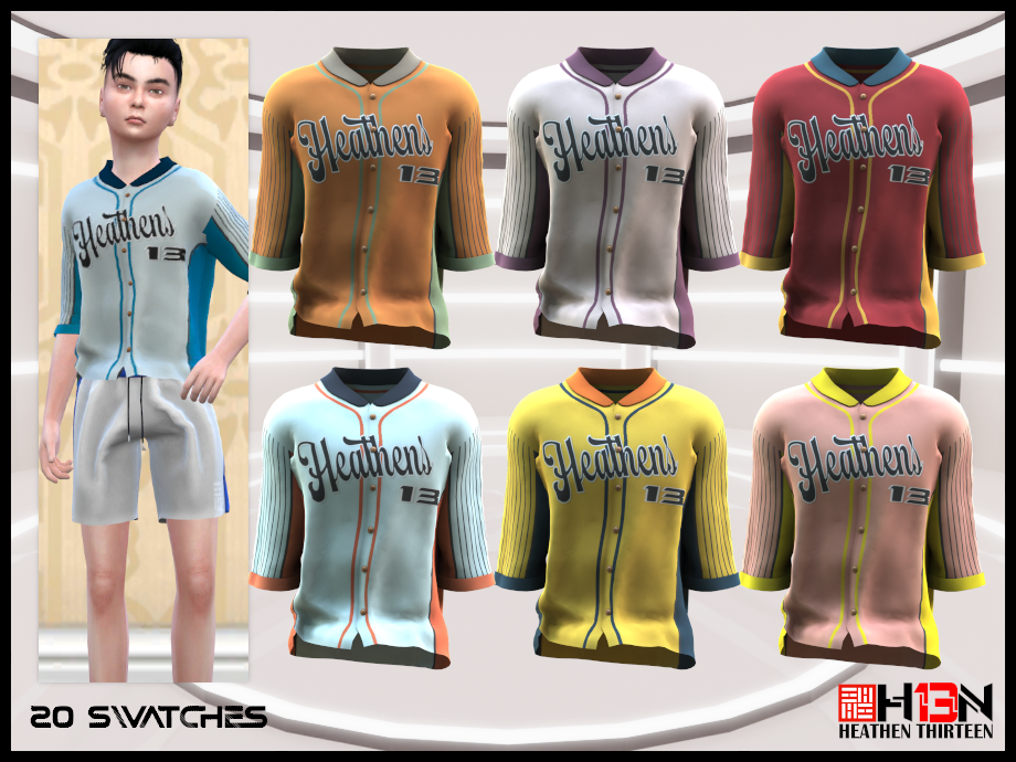Children's Heathens Baseball Jersey - Gallery - The Sims 4 Create a Sim ...