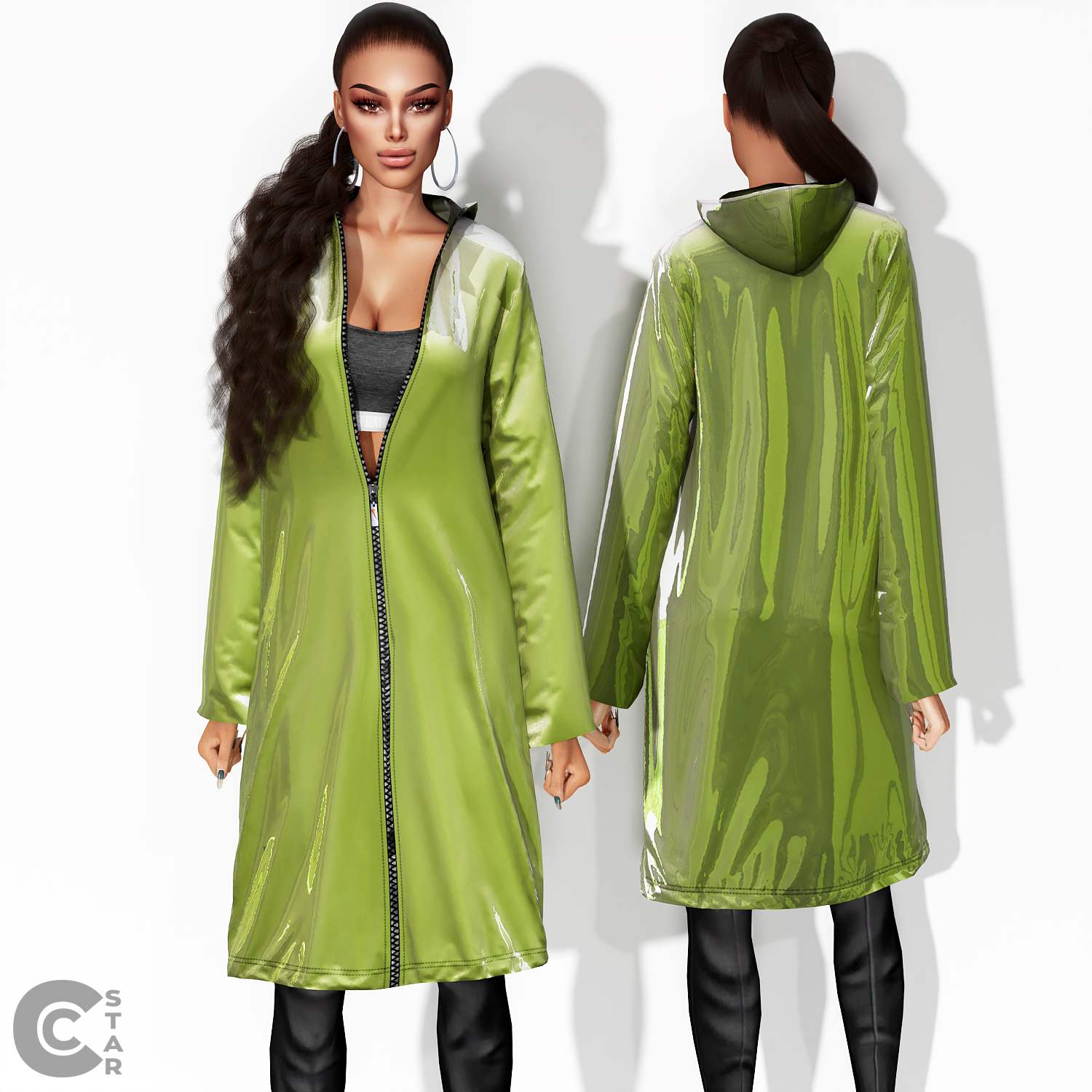 Open Long Jacket with Tank top - Gallery - The Sims 4 Create a Sim ...