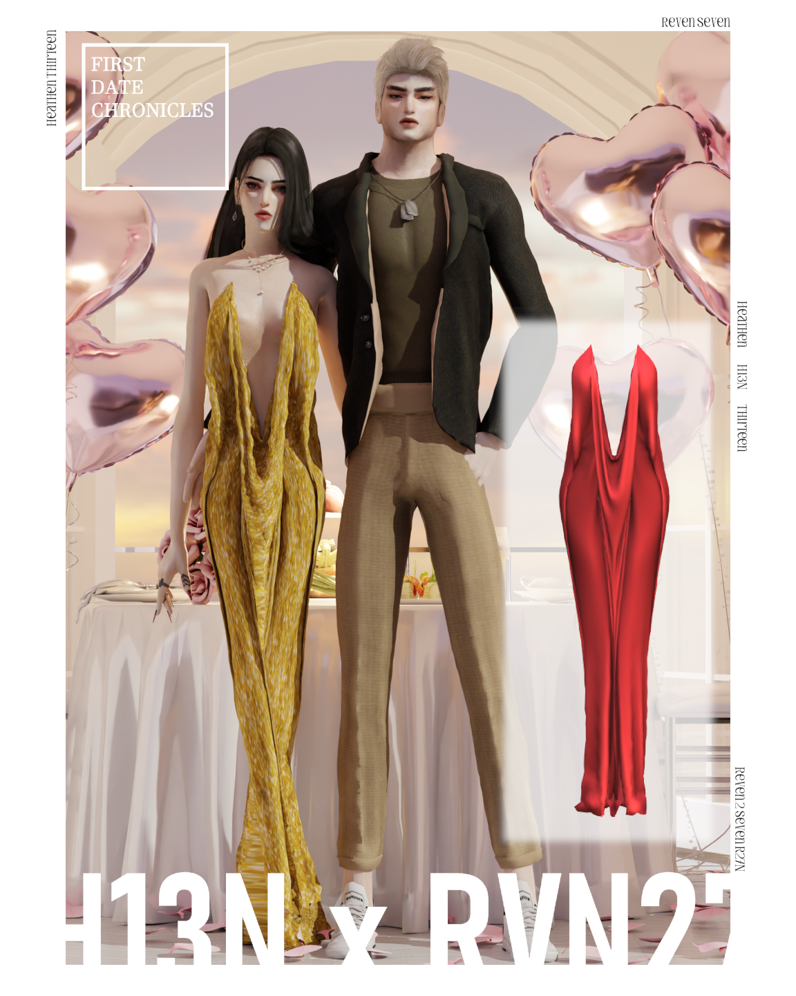 Plunging Neckline Drape Sheath Gown - The Sims 4 Create a Sim - CurseForge