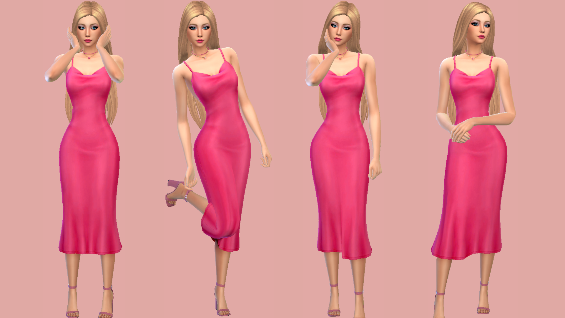 Silk Valentines Dress Screenshots - Create a Sim - The Sims 4