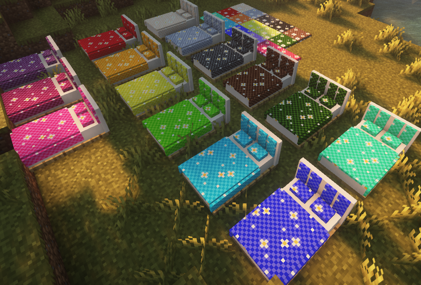 colorful beds and carpets - Gallery - Minecraft Resource Packs - CurseForge