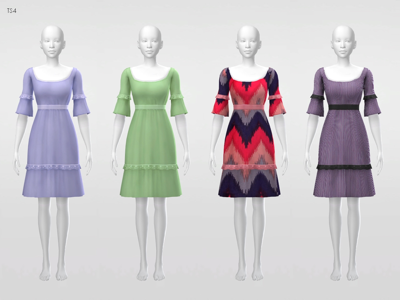 Spring Dress 1 - v2 - Gallery - The Sims 4 Create a Sim - CurseForge