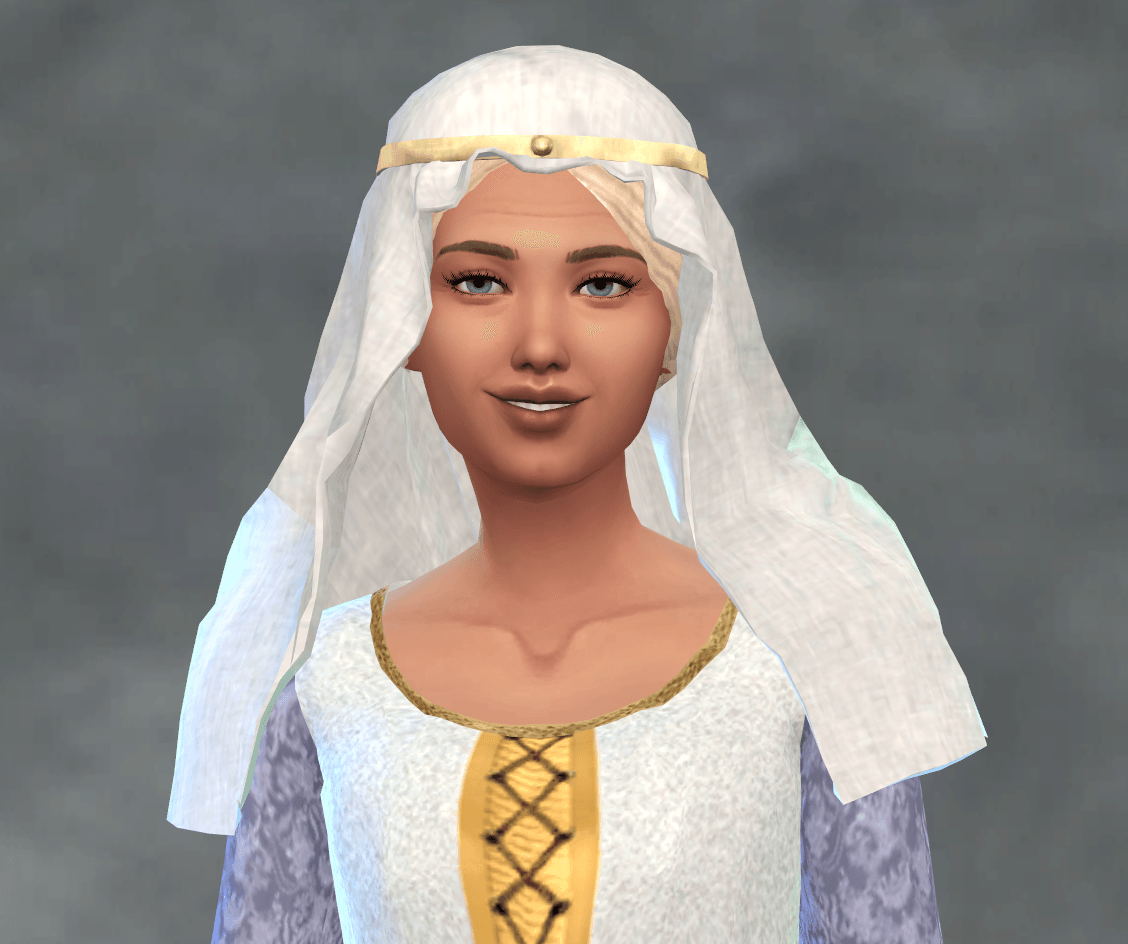CK3 Medieval Long Veil with Headband - Gallery - The Sims 4 Create a ...