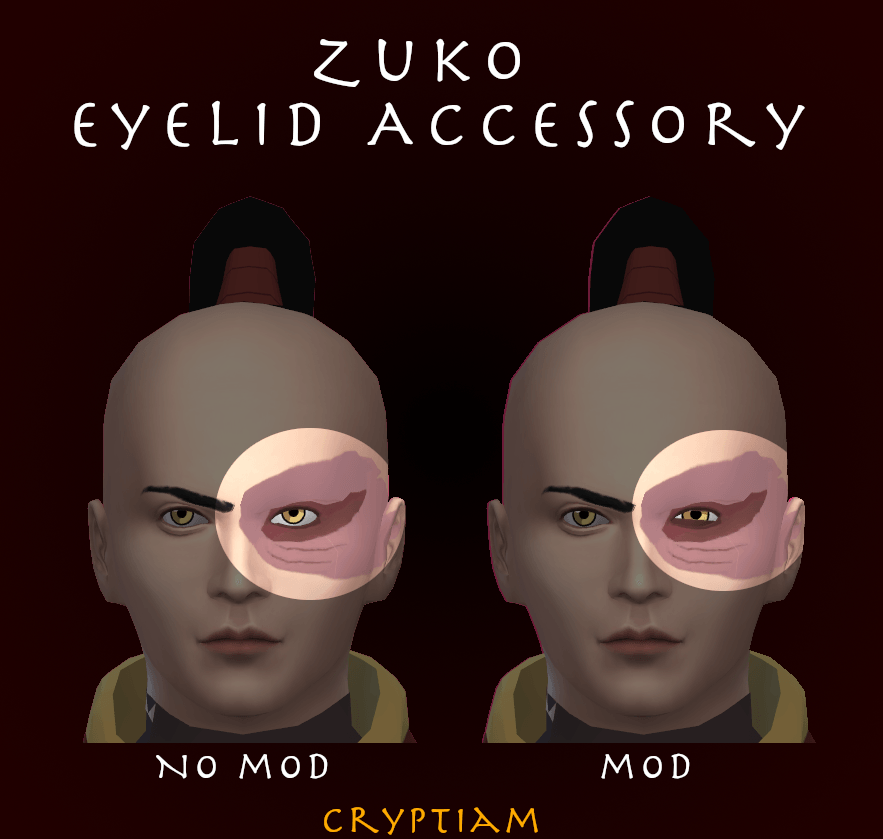Zuko's scar skin detail - The Sims 4 Create a Sim - CurseForge