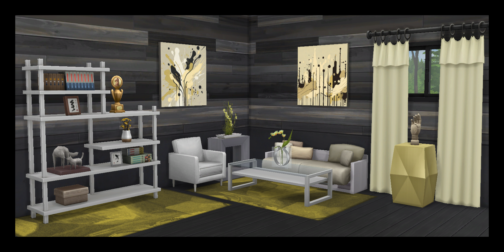 Absolutely Abstract Paintings in Yellow - Gallery - The Sims 4 Build ...