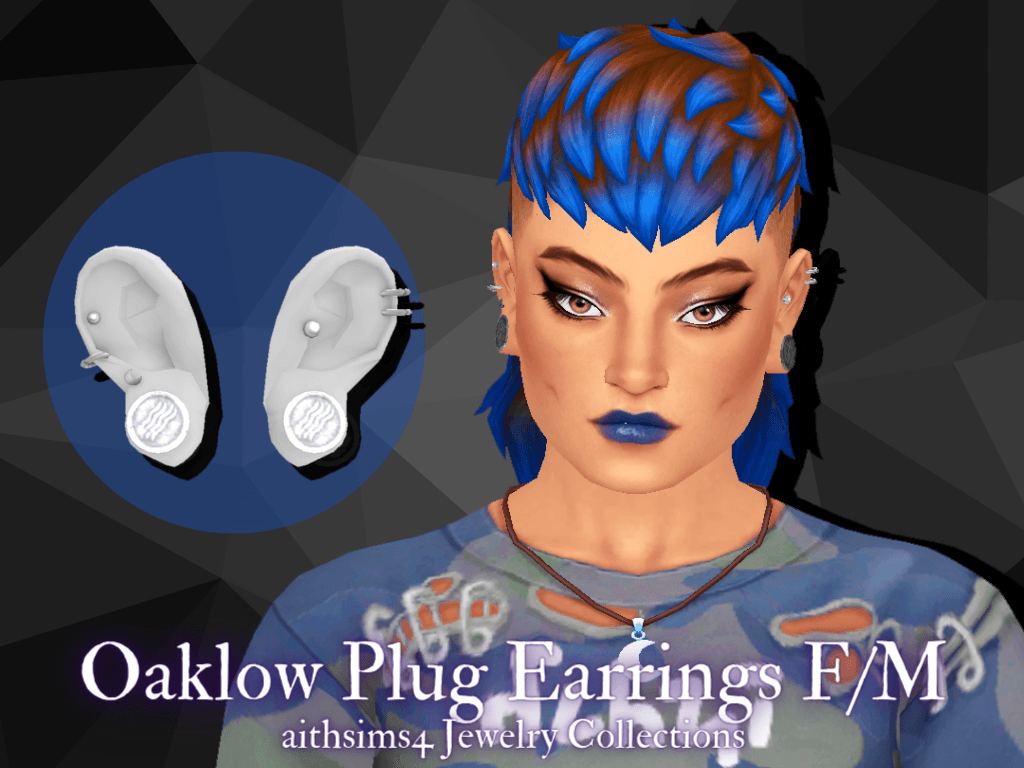 Oaklow Plug Earrings - The Sims 4 Create a Sim - CurseForge