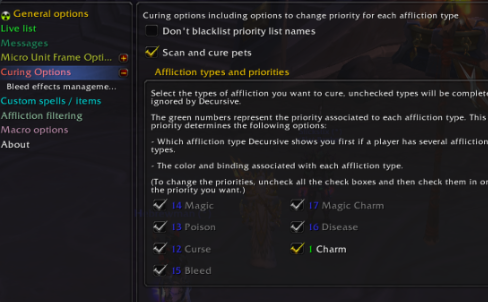 #262 unable to select correct affliction types for resto druid in Decursive - Issues - Decursive ...