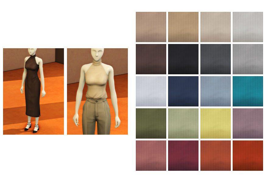 Mellow V - Maud Turtleneck Sleeveless Knit Dress & Sweater Set - The Sims 4 Create a Sim ...