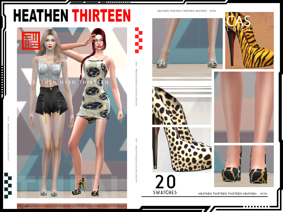 Animal Printed Platform Pumps - The Sims 4 Create a Sim - CurseForge
