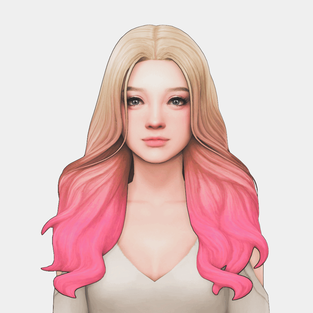 Jean Hair and Ombre Overlay - The Sims 4 Create a Sim - CurseForge