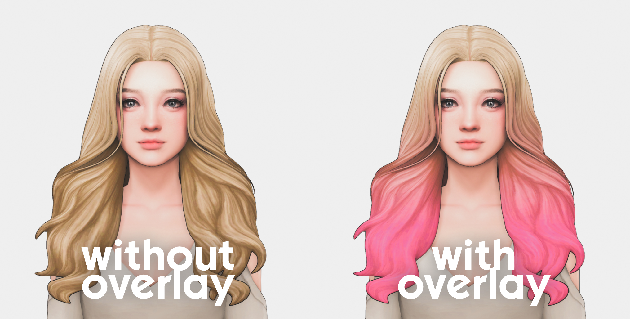 Jean Hair and Ombre Overlay - The Sims 4 Create a Sim - CurseForge