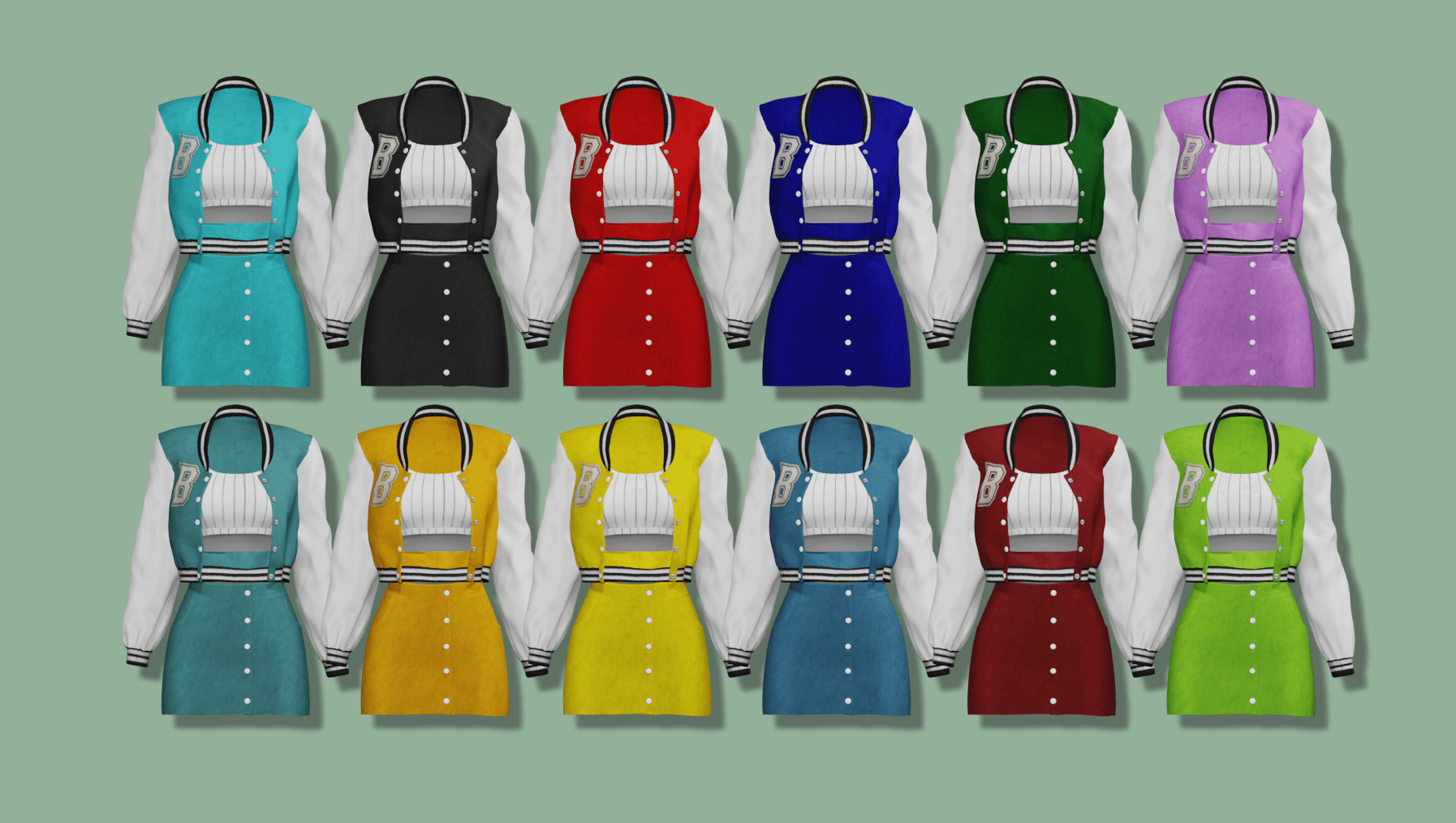 [Simna] Somin cropped varsity jacket outfit - Gallery - The Sims 4 ...