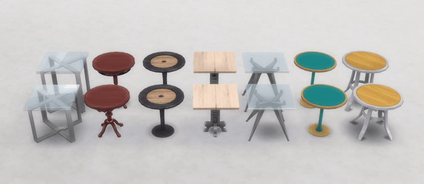 Bar Height Tables for Base Game - Gallery - The Sims 4 Build / Buy ...