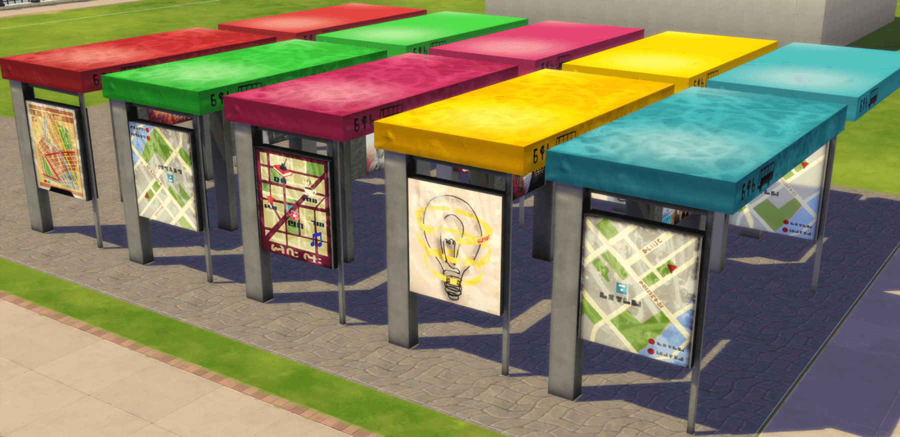 Bus Shelters (Recoloured) - Gallery - The Sims 4 Build / Buy - CurseForge
