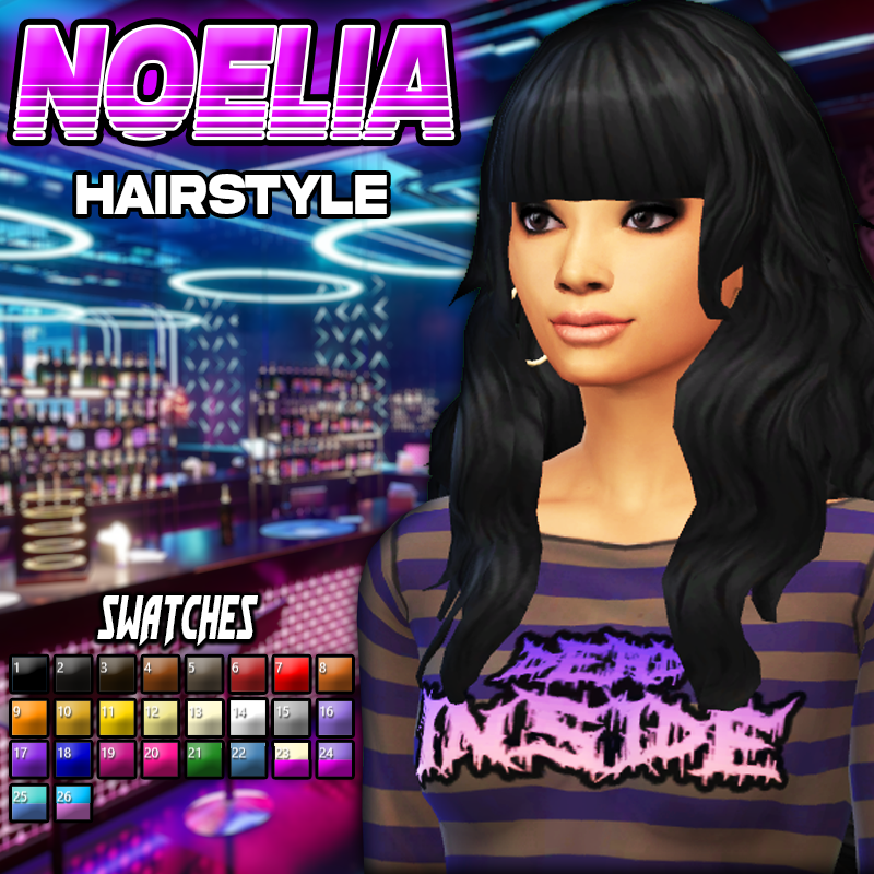Noelia hairstyle by Jochi - Gallery - The Sims 4 Create a Sim - CurseForge
