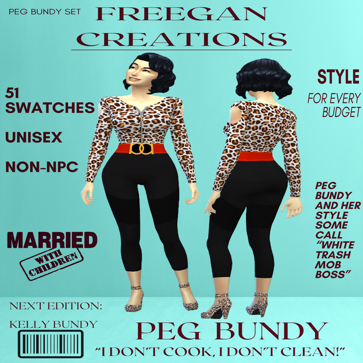 FC-Peg Bundy-Zip Up Cut Out Shoulder Outfit - Gallery - The Sims 4 ...