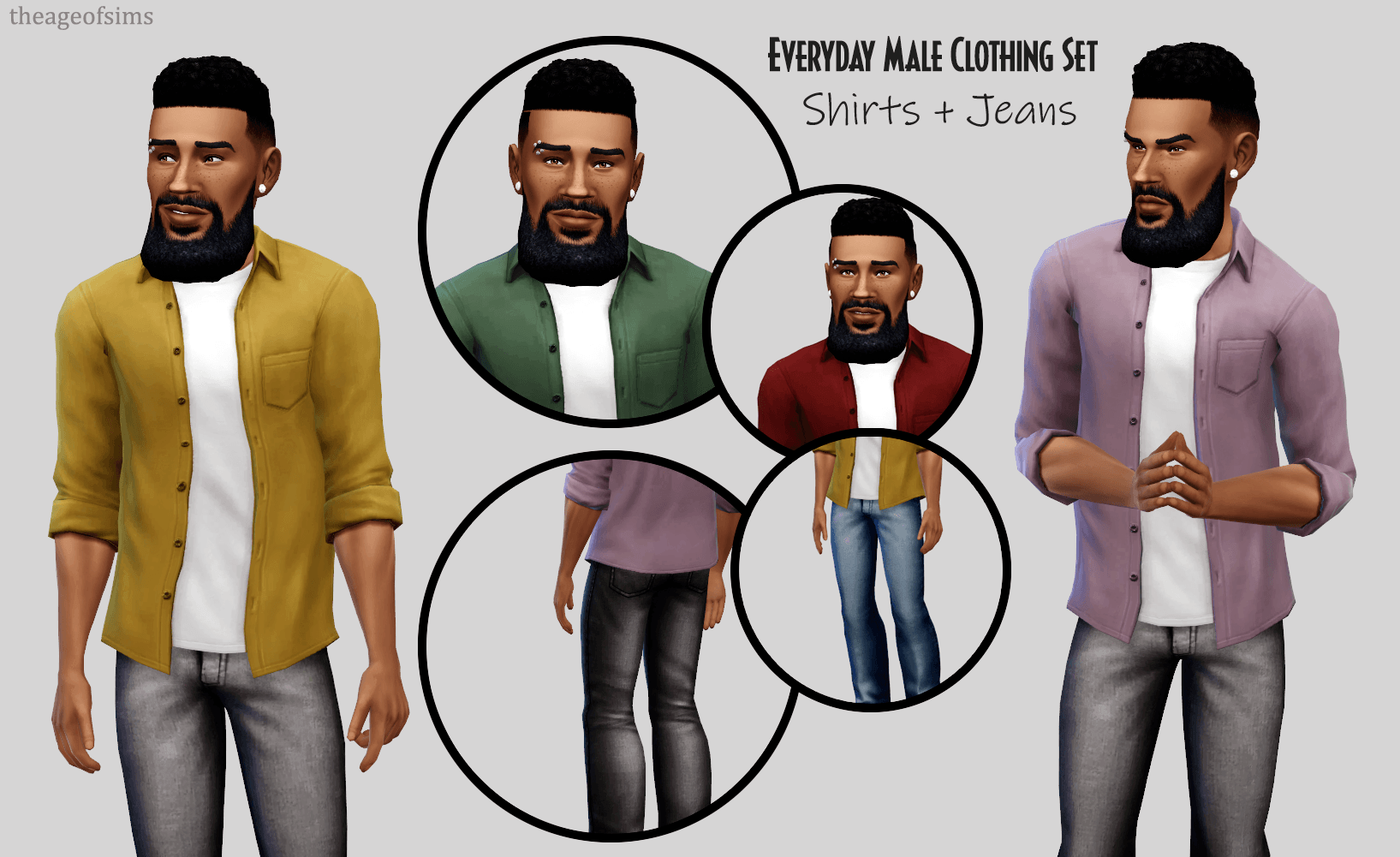 Everyday Male Clothing Set - Gallery - The Sims 4 Create a Sim - CurseForge