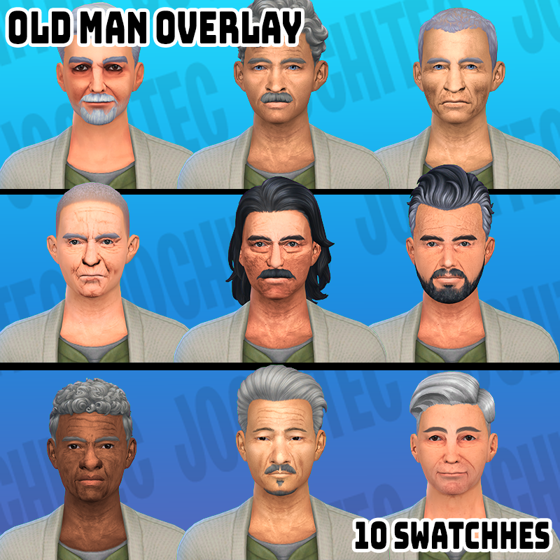 Old man overlays by Jochi - Gallery - The Sims 4 Create a Sim - CurseForge