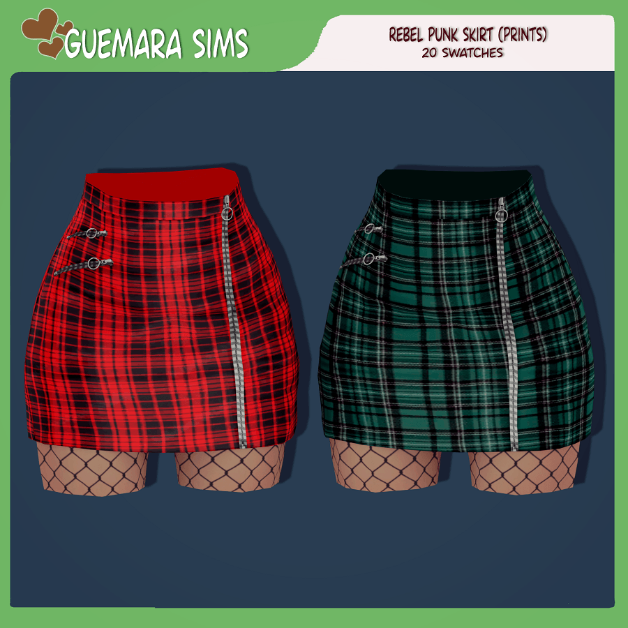 Rebel Punk Skirt (Prints) - Gallery - The Sims 4 Create a Sim - CurseForge
