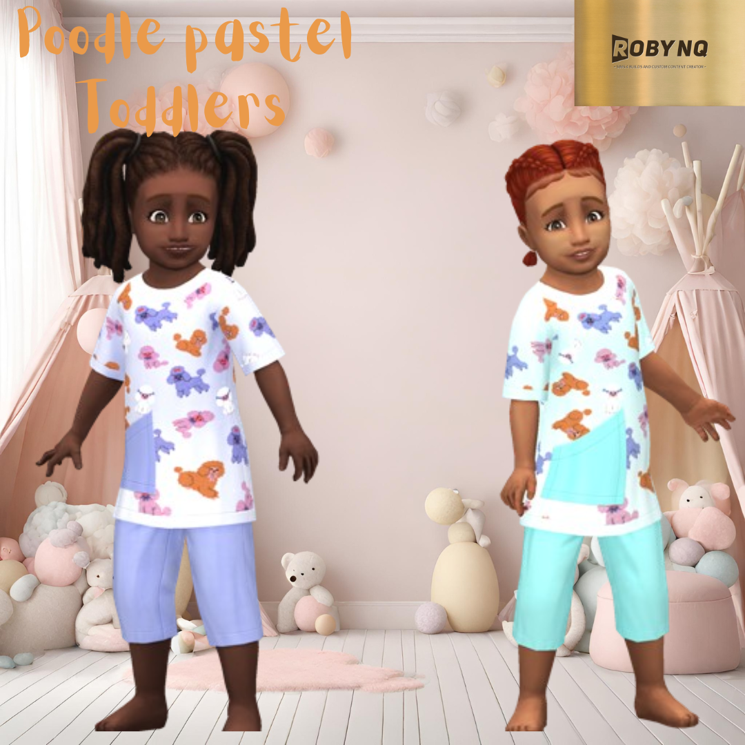 Poodle pastel short set - Toddlers - Gallery - The Sims 4 Create a Sim ...