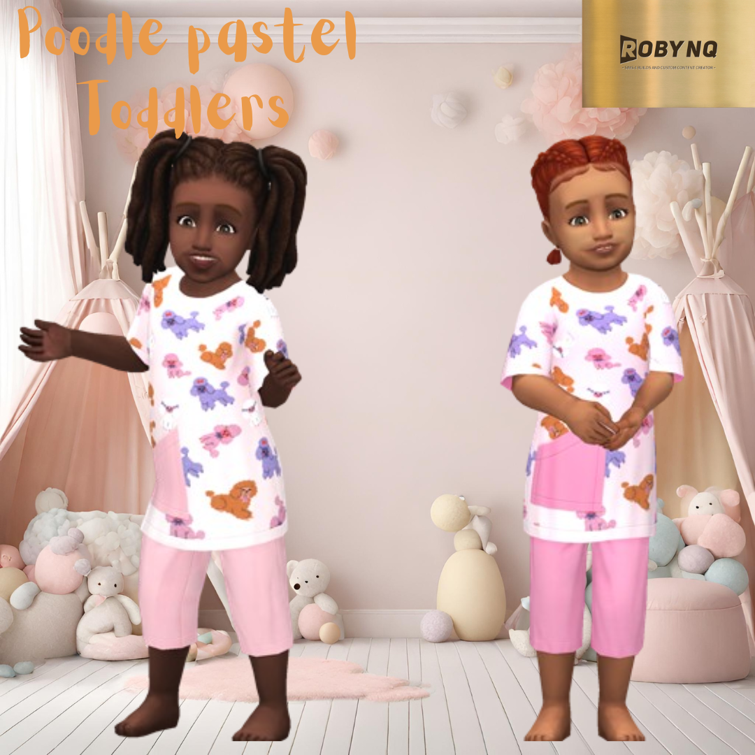 Poodle pastel short set - Toddlers - Gallery - The Sims 4 Create a Sim ...