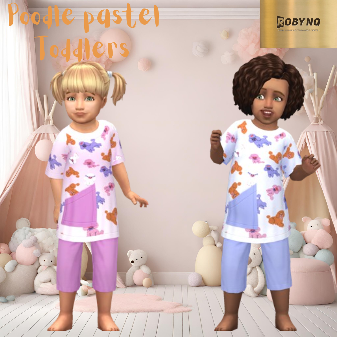 Poodle pastel short set - Toddlers - Gallery - The Sims 4 Create a Sim ...