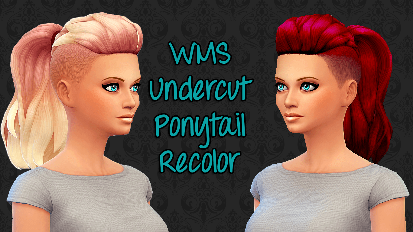 WMS Undercut Ponytail Recolor - Gallery - The Sims 4 Create a Sim ...