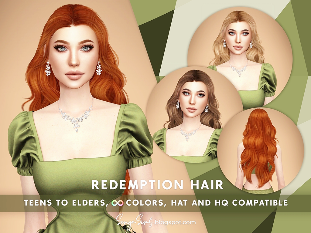 SONYASIMS - REDEMPTION HAIR - The Sims 4 Create a Sim - CurseForge