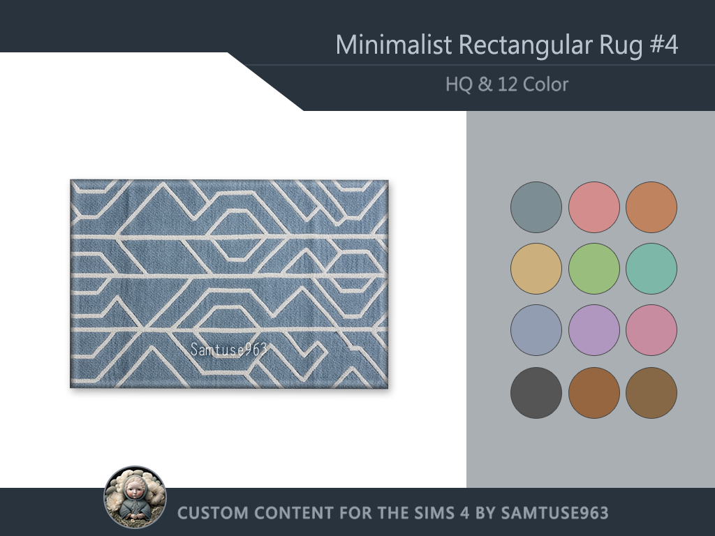 HQ Minimalist Rectangular Dance Rug #4 Samtuse963 - The Sims 4 Build ...