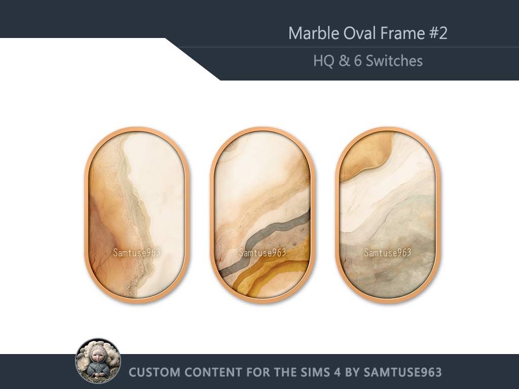 HQ Marble Oval Frame #2 Samtuse963 - The Sims 4 Build / Buy - CurseForge