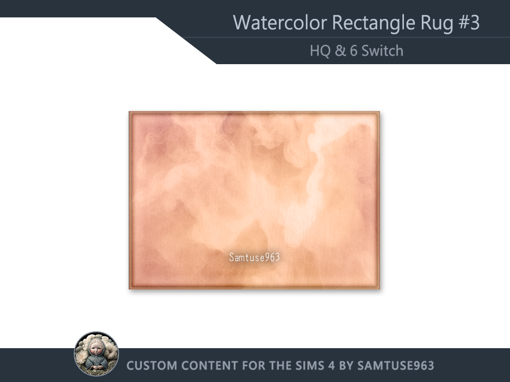 HQ Watercolor Rectangle Dance Rug #3 Samtuse963 - The Sims 4 Build ...