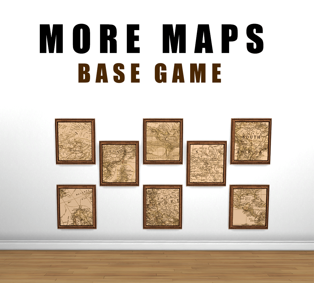More Framed Maps - Base Game - Gallery - The Sims 4 Build / Buy ...