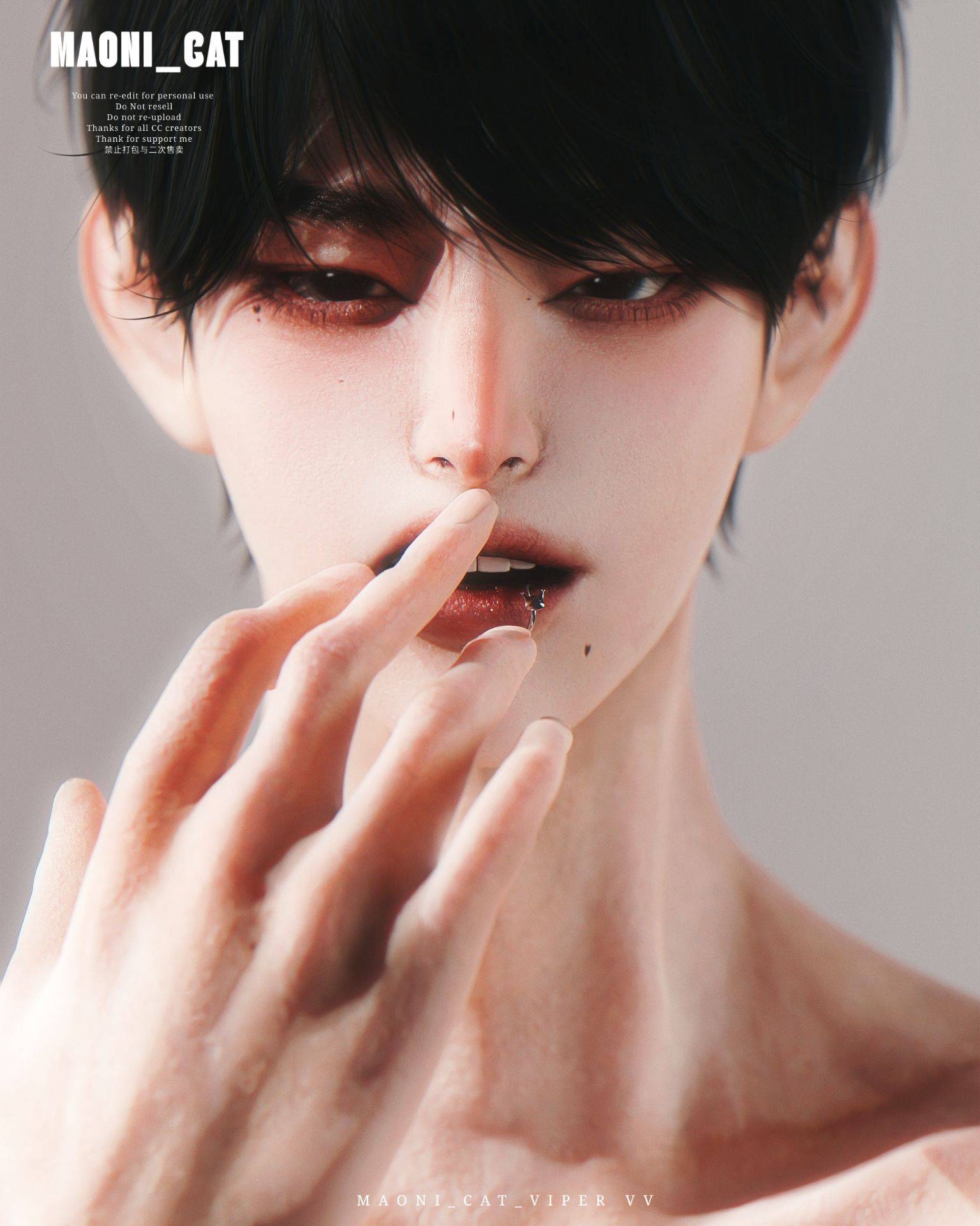 Maoni_cat_TS Labret No.1 ver.1 - Gallery - The Sims 4 Create a Sim ...