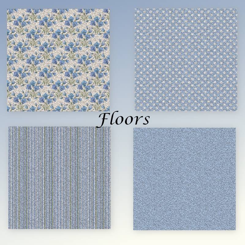 Blue Flower Walls and Floors - Gallery - The Sims 4 Build / Buy ...