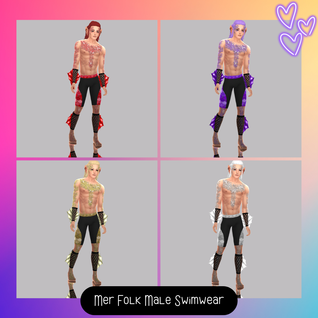 [JBTN] Mer Folk Male Swimwear - Gallery - The Sims 4 Create a Sim ...