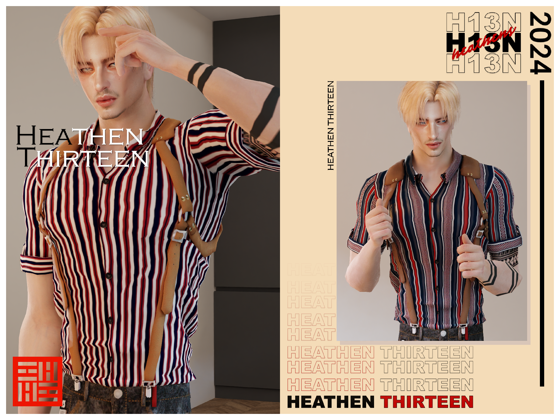 Harness Suspendered Casual Short Sleeve Shirt - The Sims 4 Create a Sim ...