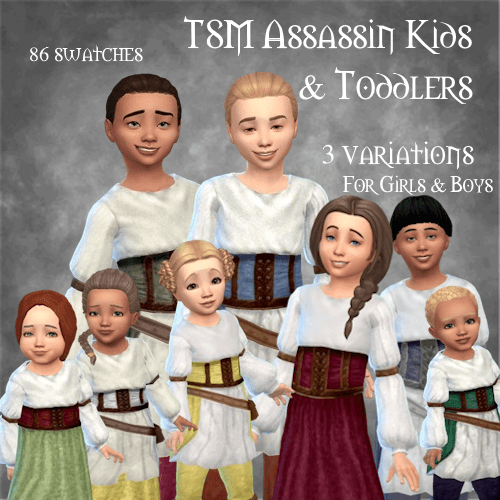 TSM Assassin Outfit & Dress for kids and toddlers - Gallery - The Sims ...