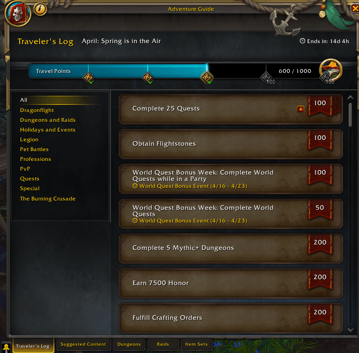 Bigger Traveler's Log - Gallery - World of Warcraft Addons - CurseForge