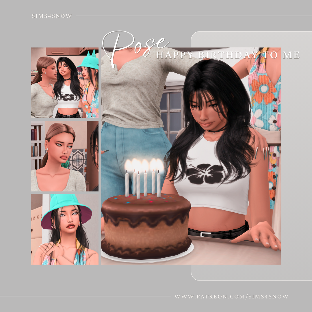 #4 Pose Pack "Happy birthday to me" - Gallery - The Sims 4 Mods ...