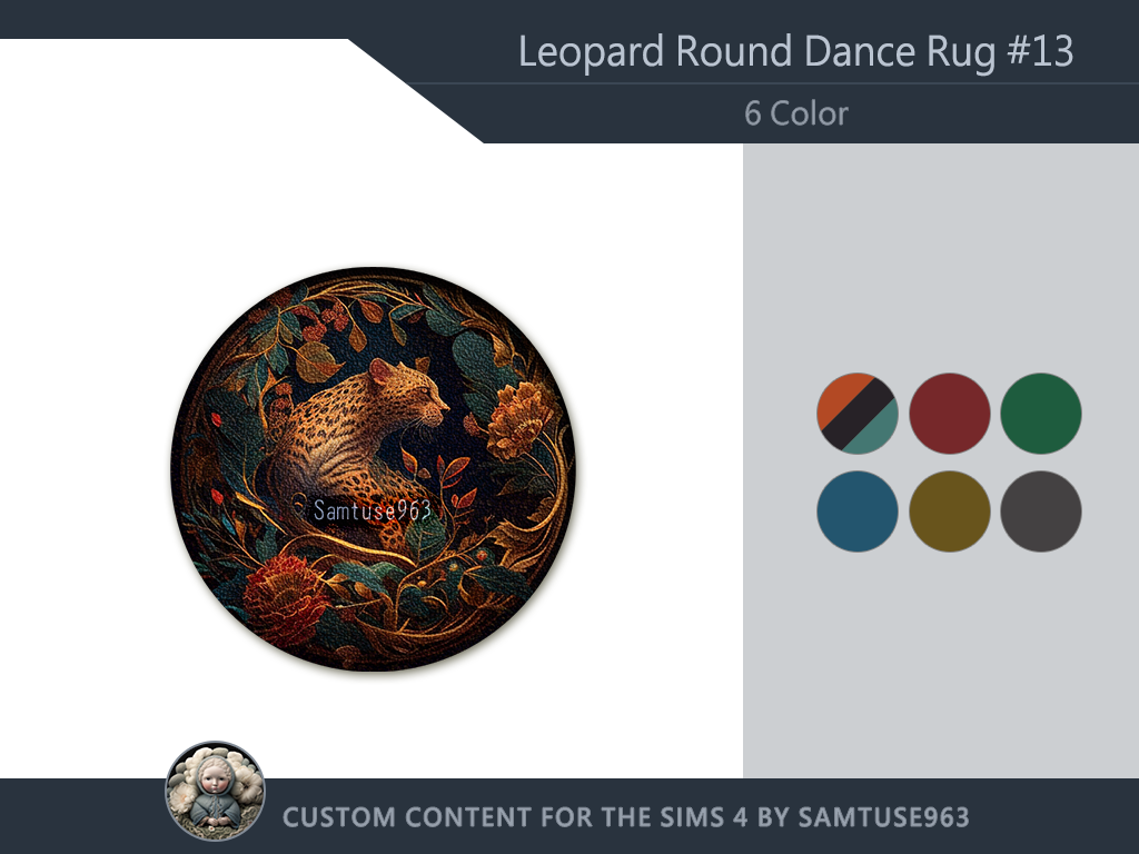 Leopard Round Dance Rug #13 Samtuse963 - The Sims 4 Build / Buy ...