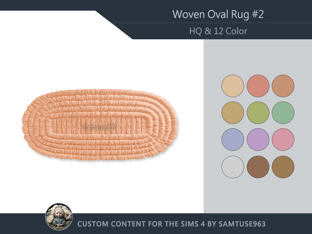 HQ Woven Oval Dance Rug #2 Samtuse963 - The Sims 4 Build / Buy - CurseForge