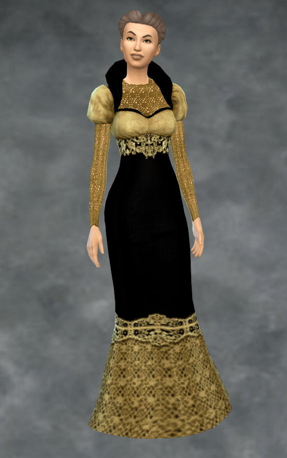 TSM Dress Big Collar Lace - Gallery - The Sims 4 Create a Sim - CurseForge