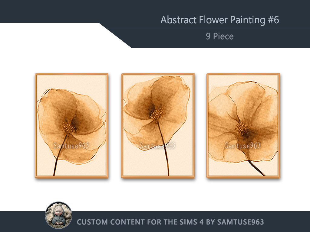 Abstract Flower Painting #6 Sellable Extra A Samtuse963 - The Sims 4 Build / Buy - CurseForge